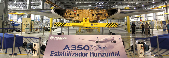 Fotos: Entrega del estabilizador horizontal del A-350 de Airbus ...