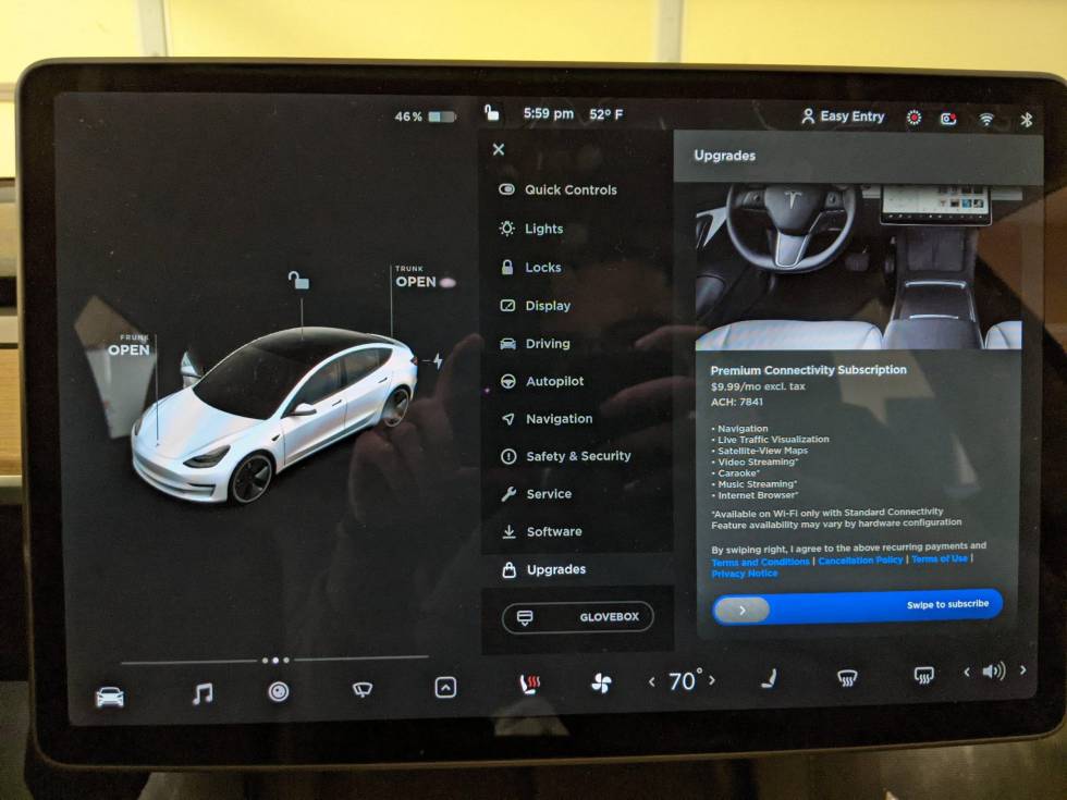 Tesla Comienza A Incluir En Sus Coches La Posibilidad De Suscribirse A